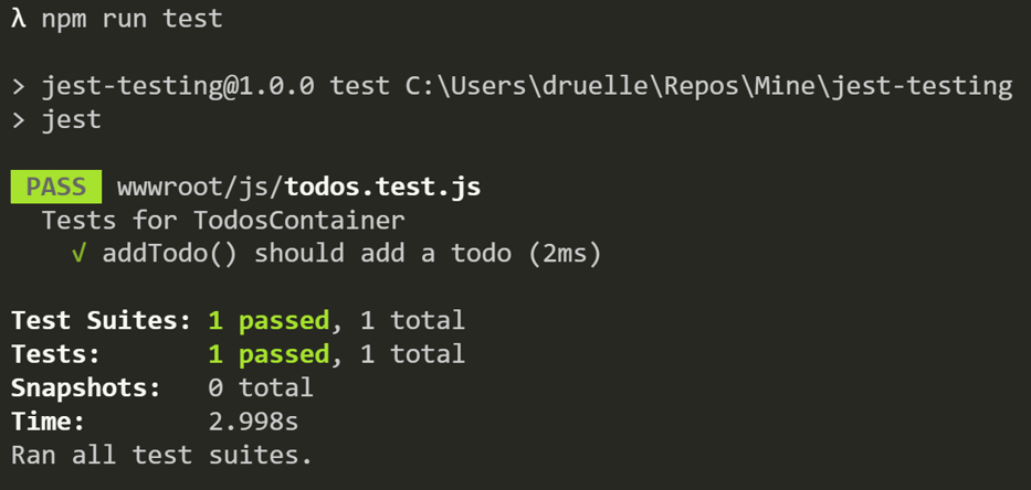 Javascript Unit Testing Getting Started Using Jest Webpack And Net Core
